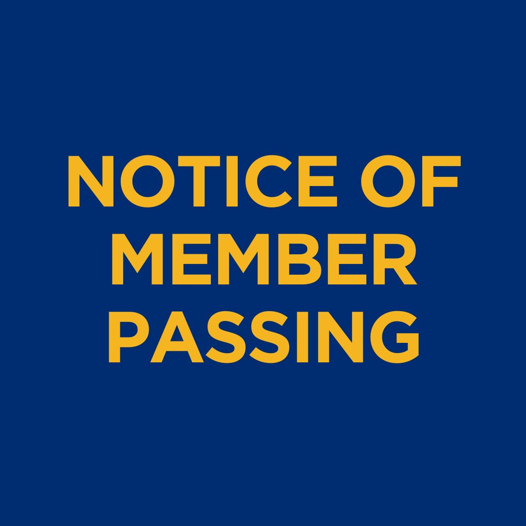 Notice of Member Passing - Peter Lamberton - Parramatta Leagues Club